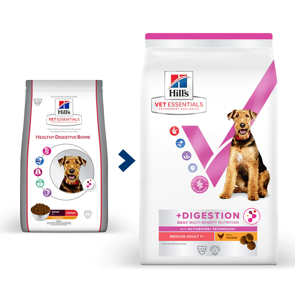 Hills Vet Essentials Canine Adult 1+ Digestion Medium - Oakhill ...